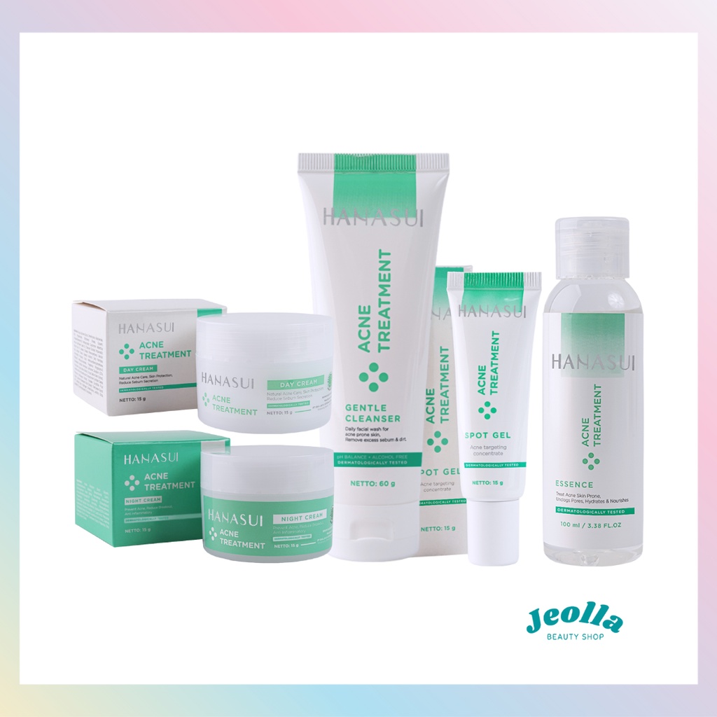 Jual HANASUI Rangkaian Acne Treatment Series (Gentle Cleanser, Power ...