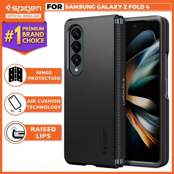 Jual Original Case Samsung Galaxy Z Fold 4 5G Spigen Tough Armor Protective Casing - Black ...