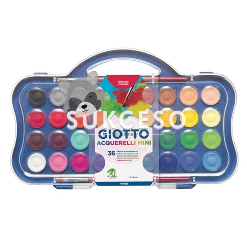 Jual Giotto Acquerelli Mini 36 Color Water Color Cake Set 36 ...