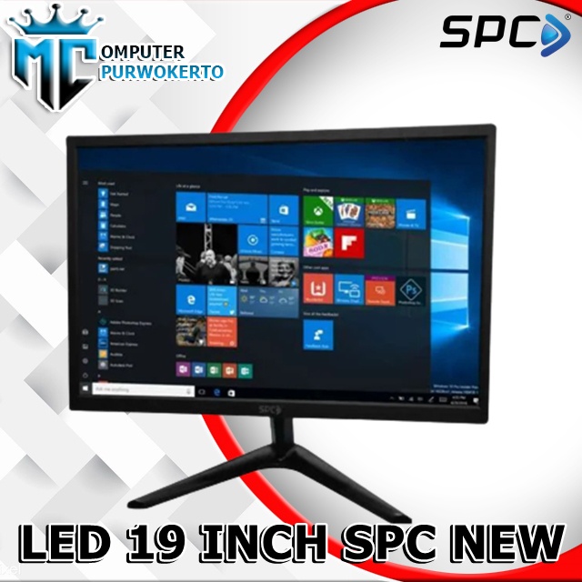 Jual Monitor LED 19 Inch SPC HDMI &VGA FULL HD Garansi Resmi | Shopee ...