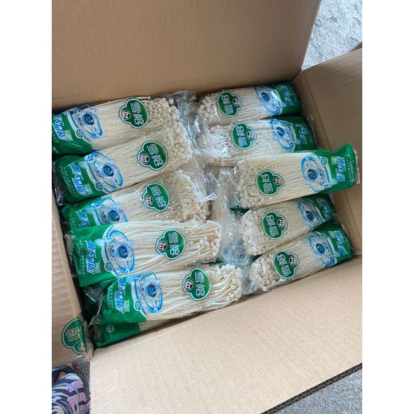 Jual JAMUR ENOKI 100 GRAM (ISI 10 BUNGKUS) KHUSUS JABODETABEK | Shopee ...