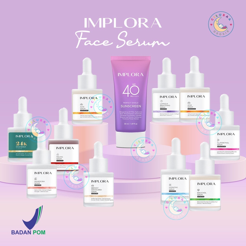 Jual IMPLORA Face Serum | Serum Wajah Acne | Brightening | Peeling ...