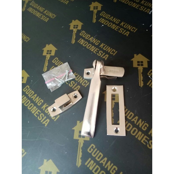 Jual RAMBUNCIS / GRENDEL KUNCI JENDELA COMPLIT ( F +PLAT ) KUNINGAN ...