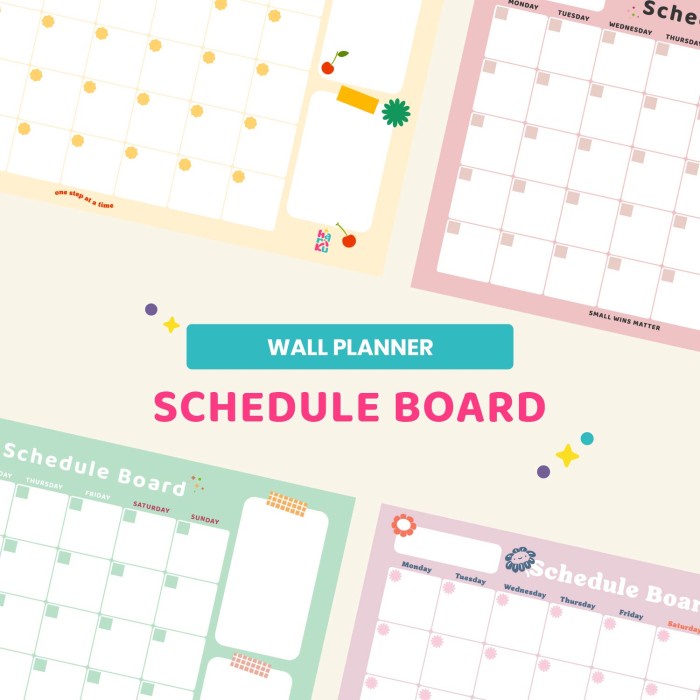 Jual Agenda Monthly Schedule Board - Wall Planner | Shopee Indonesia