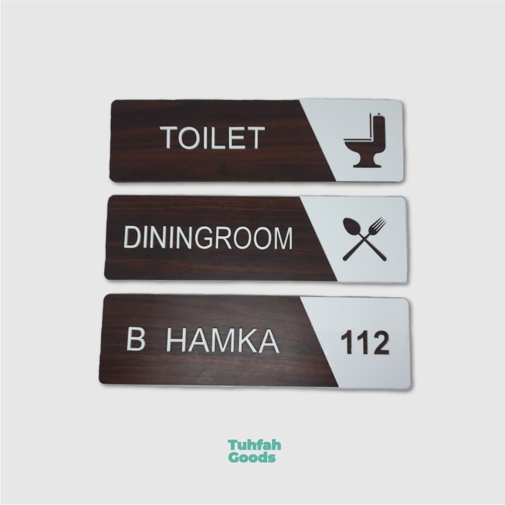 Jual Tuhfah Goods Wall Sign Nama-Nama ruangan Aesthetic Kayu dan ...