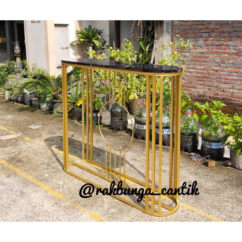 Jual meja console minimalis marble / meja foyer / meja pajangan besi ...