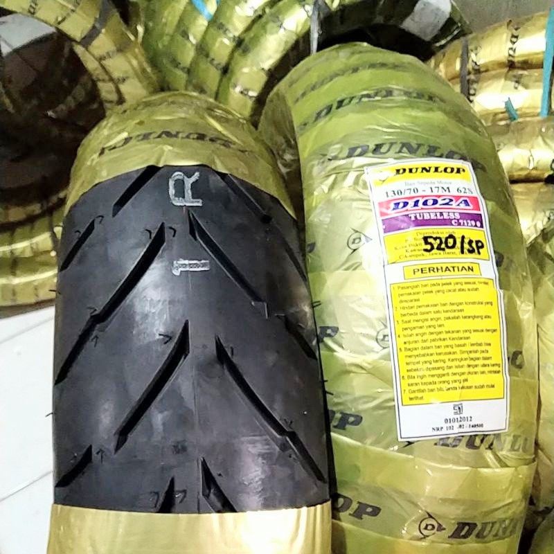 Jual BAN 130/70-17 DUNLOP D102A TUBELESS | Shopee Indonesia