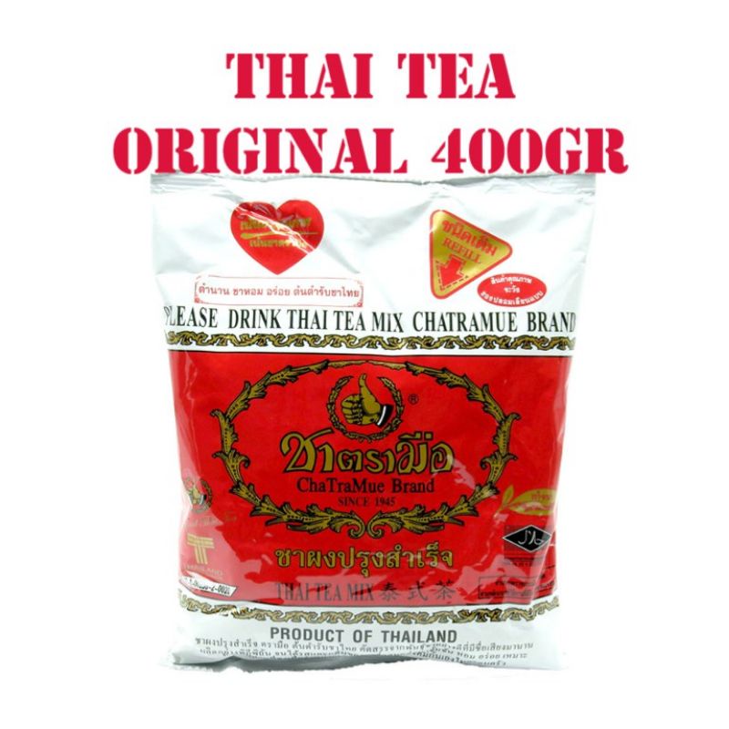 Jual Thai Tea Cha Tramue 400gr& 200gr red tea green tea | Shopee Indonesia