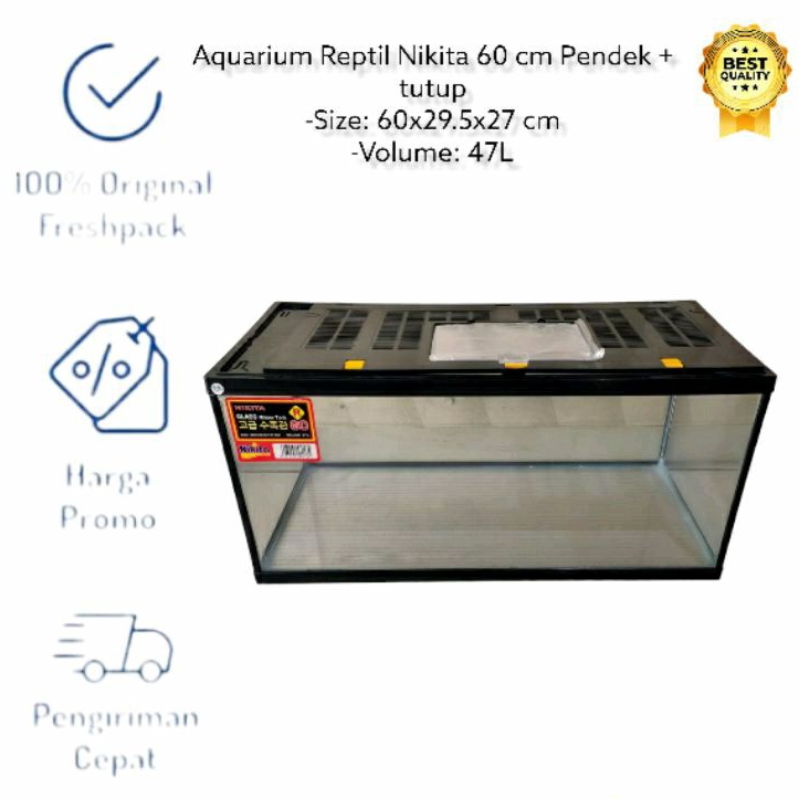 Jual AQUARIUM REPTIL 60 CM PENDEK + TUTUP /AQUARIUM PENDEK 60 CM / AQUARIUN IKAN | Shopee Indonesia