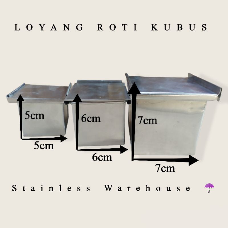 Jual Loyang Roti Kotak/Cube Mini |Cetakan Roti Kotak Cube|Loyang Roti ...