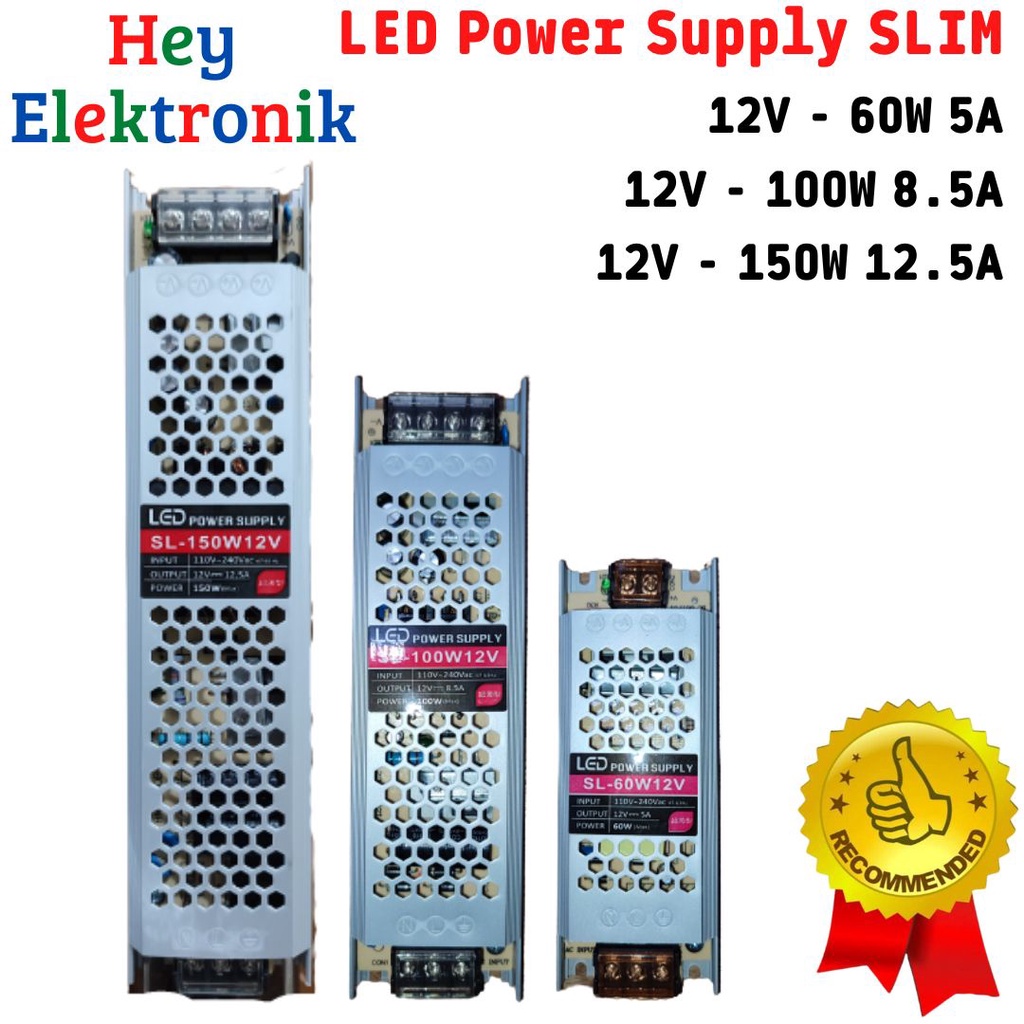 Jual Trafo Power Supply Slim 12V 5A 8.5A 12.5A | Shopee Indonesia