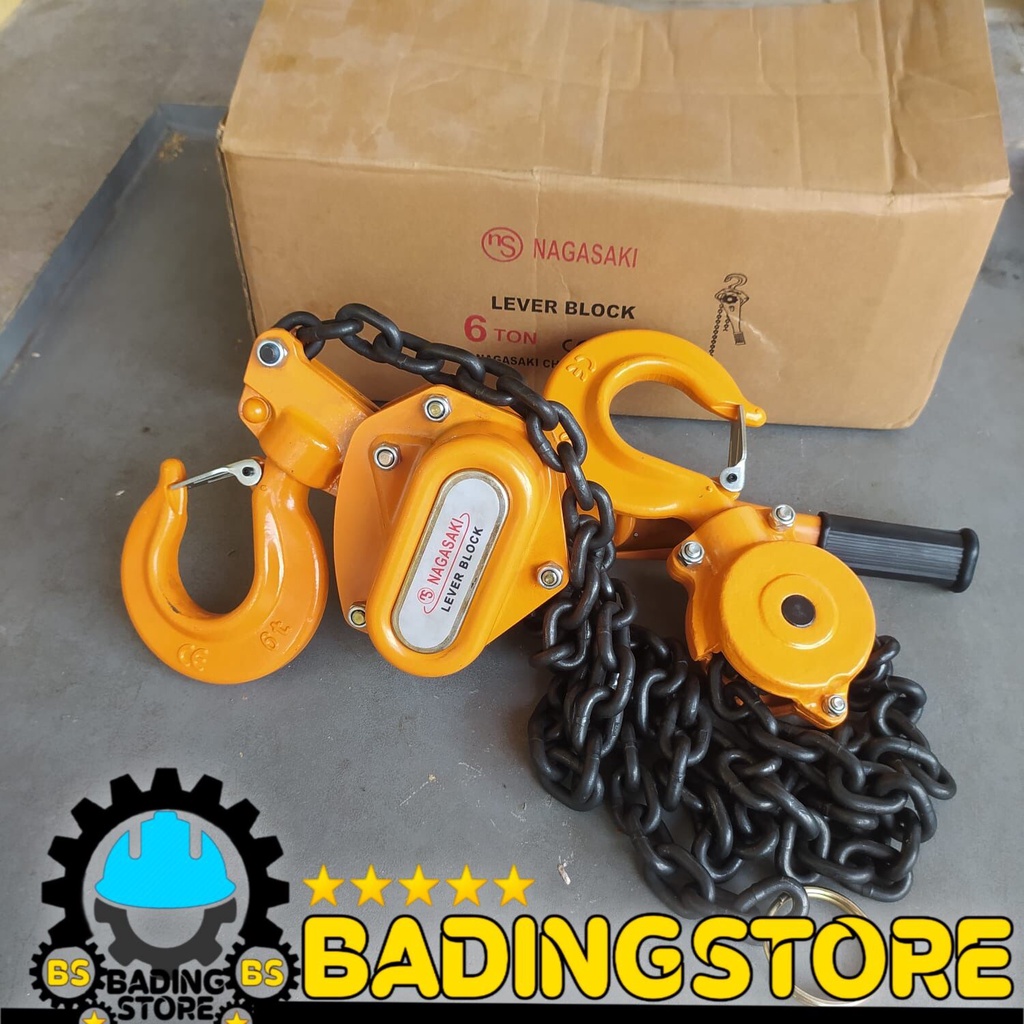 Jual LEVER BLOCK NAGASAKI 6 TON RANTAI 1,5 METER CHAIN BLOCK 6 TON ...