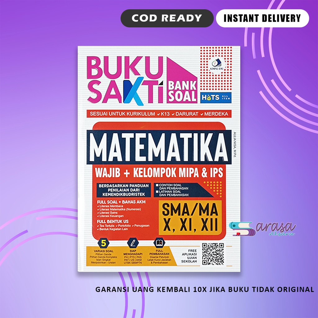 Jual Buku Sakti Bank Soal Matematika Wajib + Kelompok Mipa & Ips Sma / Ma Kelas 10 11 12 ...