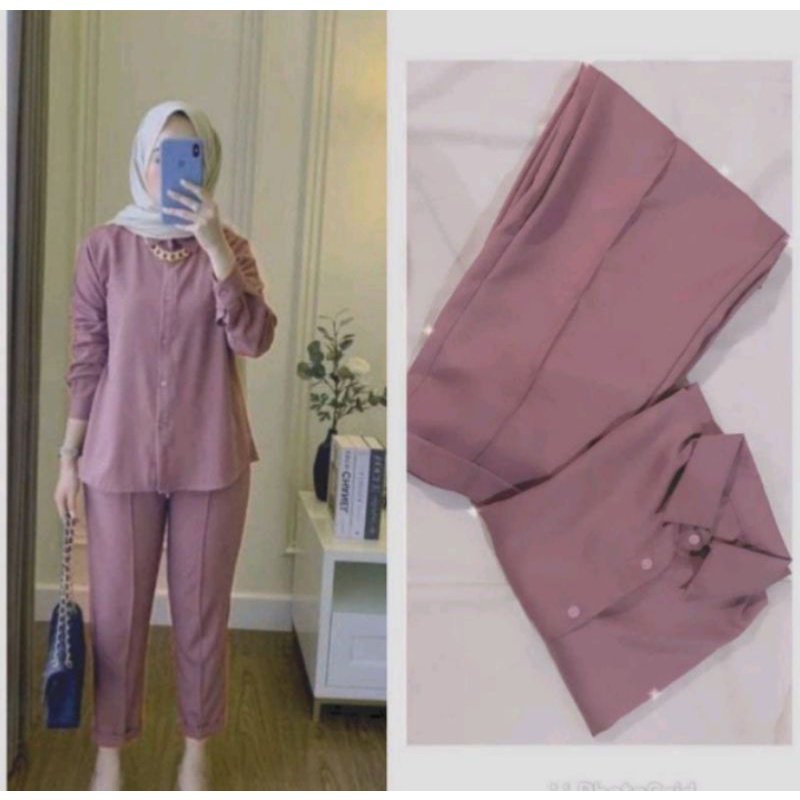 Jual one set kemeja polos terbaru | Shopee Indonesia