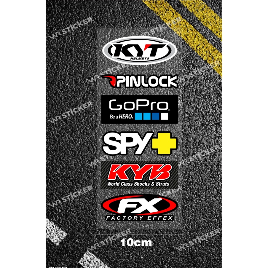 Jual Sticker KYT sticker logo sponsor sticker variasi motor stiker helm ...