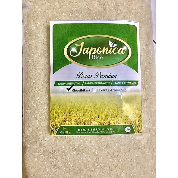 Jual Beras Jepang Japonica khosihikari / Beras sushi 5kg | Shopee Indonesia