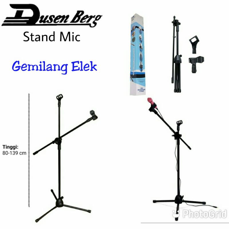 Jual Stand Mic Lantai Dusen berg 2 holder | Shopee Indonesia