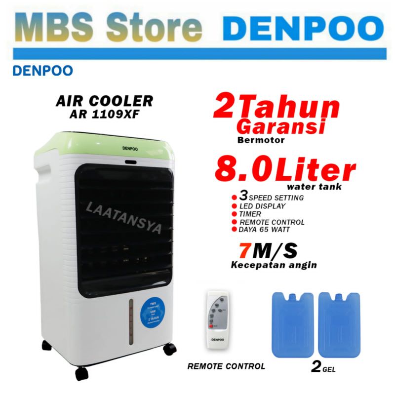 Jual AIR COOLER DENPOO SEJUK RUANG LOW WATT 85W KAPASITAS 8 LITER -AR ...