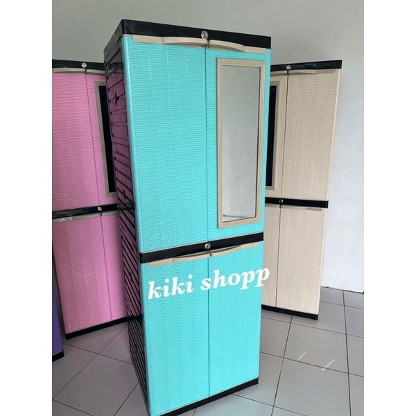 Jual LEMARI PLASTIK KACA MINI ROTAN DIVA MINI SUPER | Shopee Indonesia