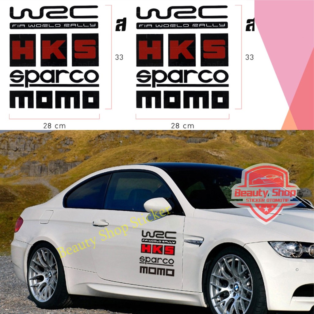 Jual stiker mobil set racing wrc momo hks set sticker mobil wrc racing ...