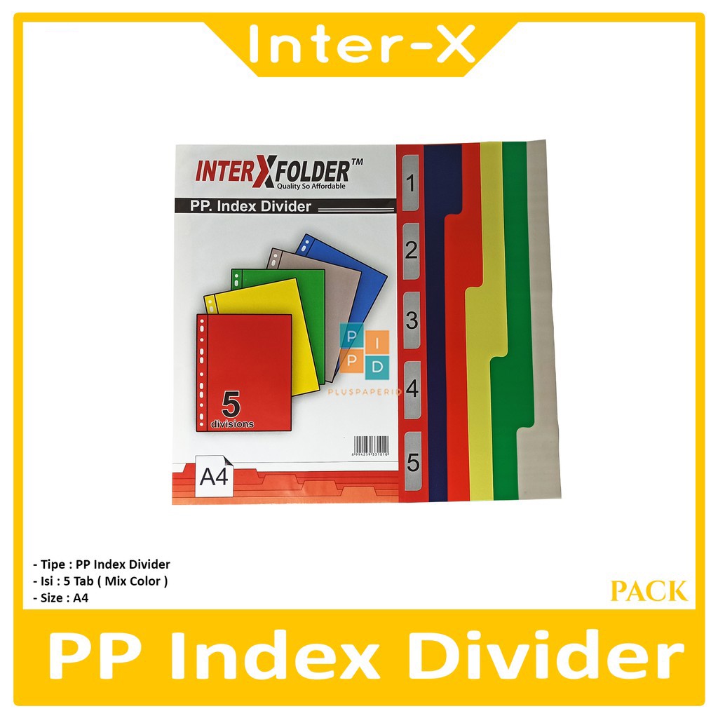Jual Inter X Folder - PP Index Divider A4 5 Warna - Set | Shopee Indonesia Jual Inter X Folder - PP Index Divider A4 5 Warna - Set | Shopee Indonesia