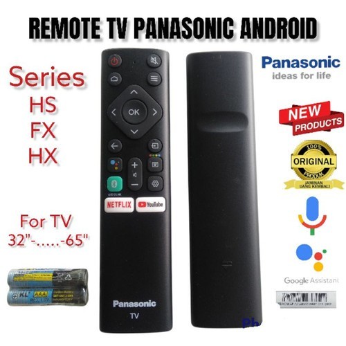 Jual REMOTE TV PANASONIC ANDROID TV SERI ANDROID NETFLIX YOUTUBE GRADE ...