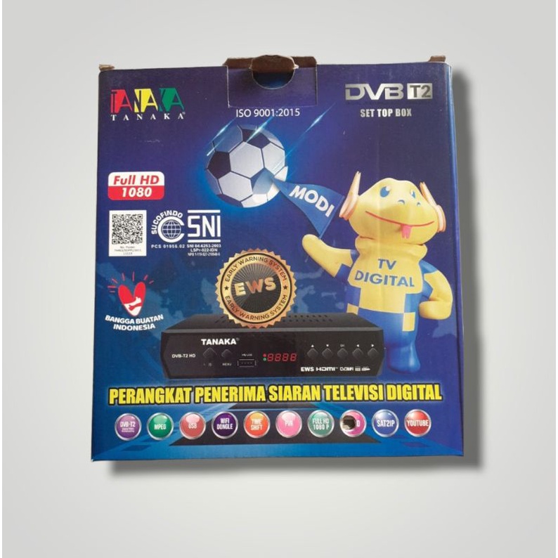 Jual STB SET TOP BOX TANAKA DVB T2 DIGITAL box Besi | Shopee Indonesia