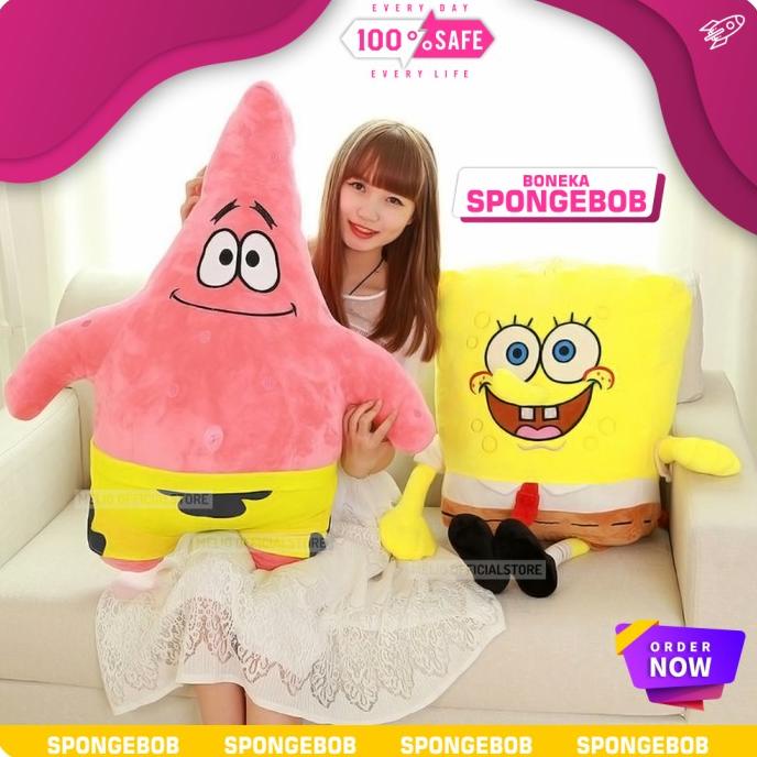 Jual Boneka Spongebob Squarepants Dan Patrick Star Premium - Jumbo ...