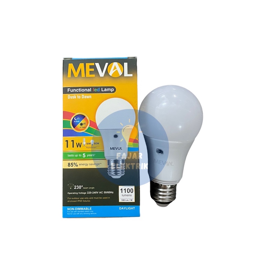 Jual LAMPU 11 WATT MEVAL LED PHOTO SENSOR CAHAYA PUTIH | Shopee Indonesia
