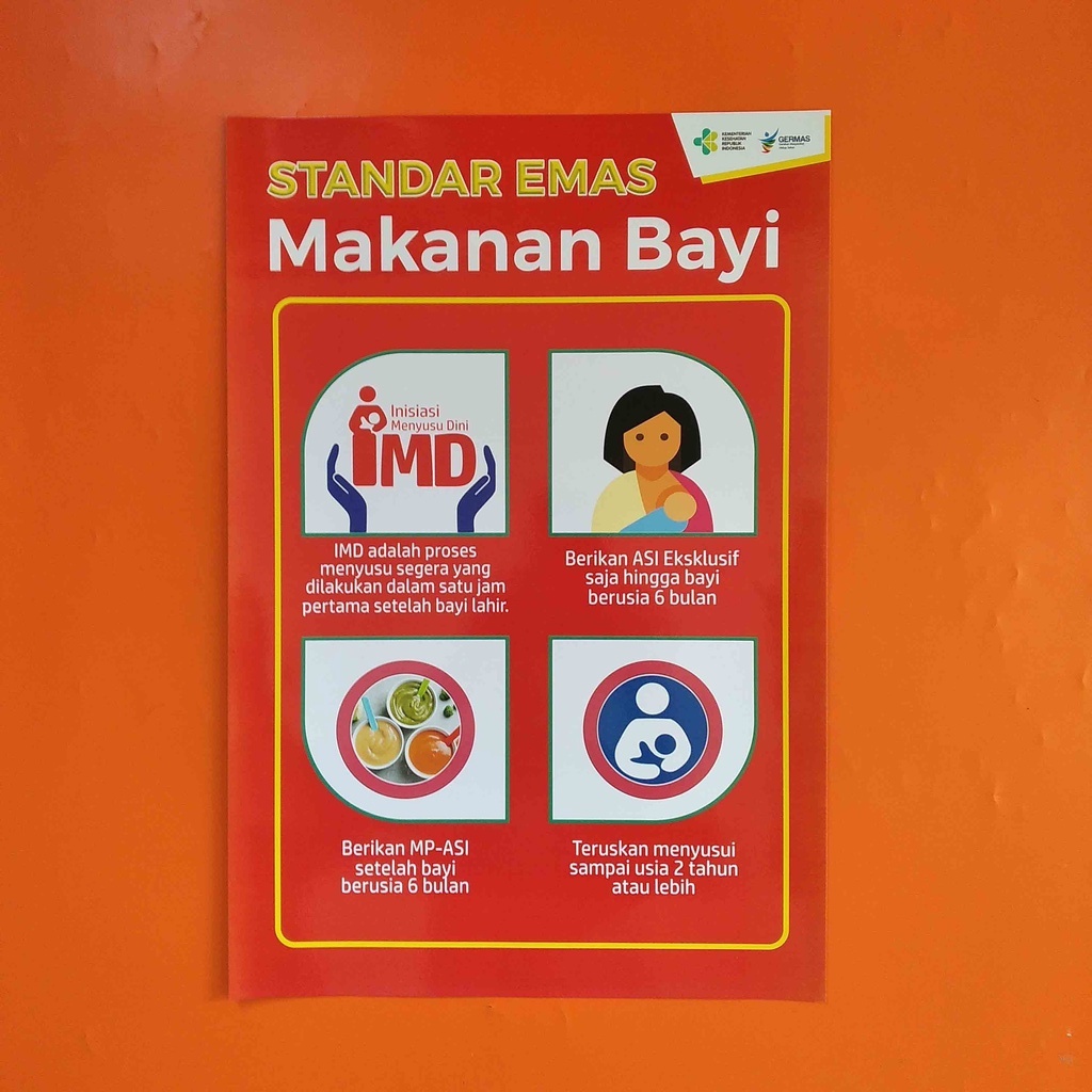 Jual Poster Standar Emas Makanan Bayi - Poster PMBA - Poster Standar ...