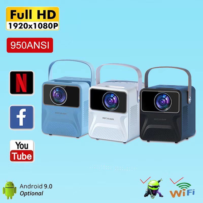 Jual Proyektor HD Smart Projector 1080P & 4K With WiFi & Bluetooth 950 ...