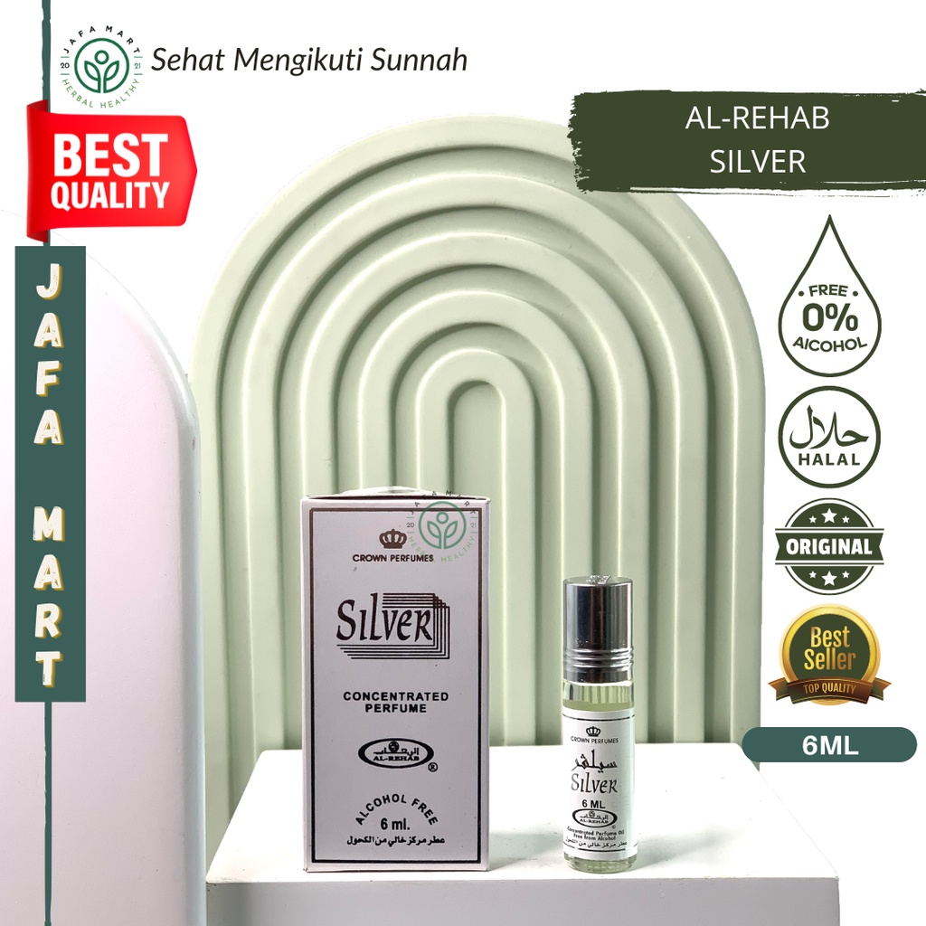 Jual Parfum Al Rehab Silver Asli Arab Roll On 6ML Non Alkohol Minyak ...