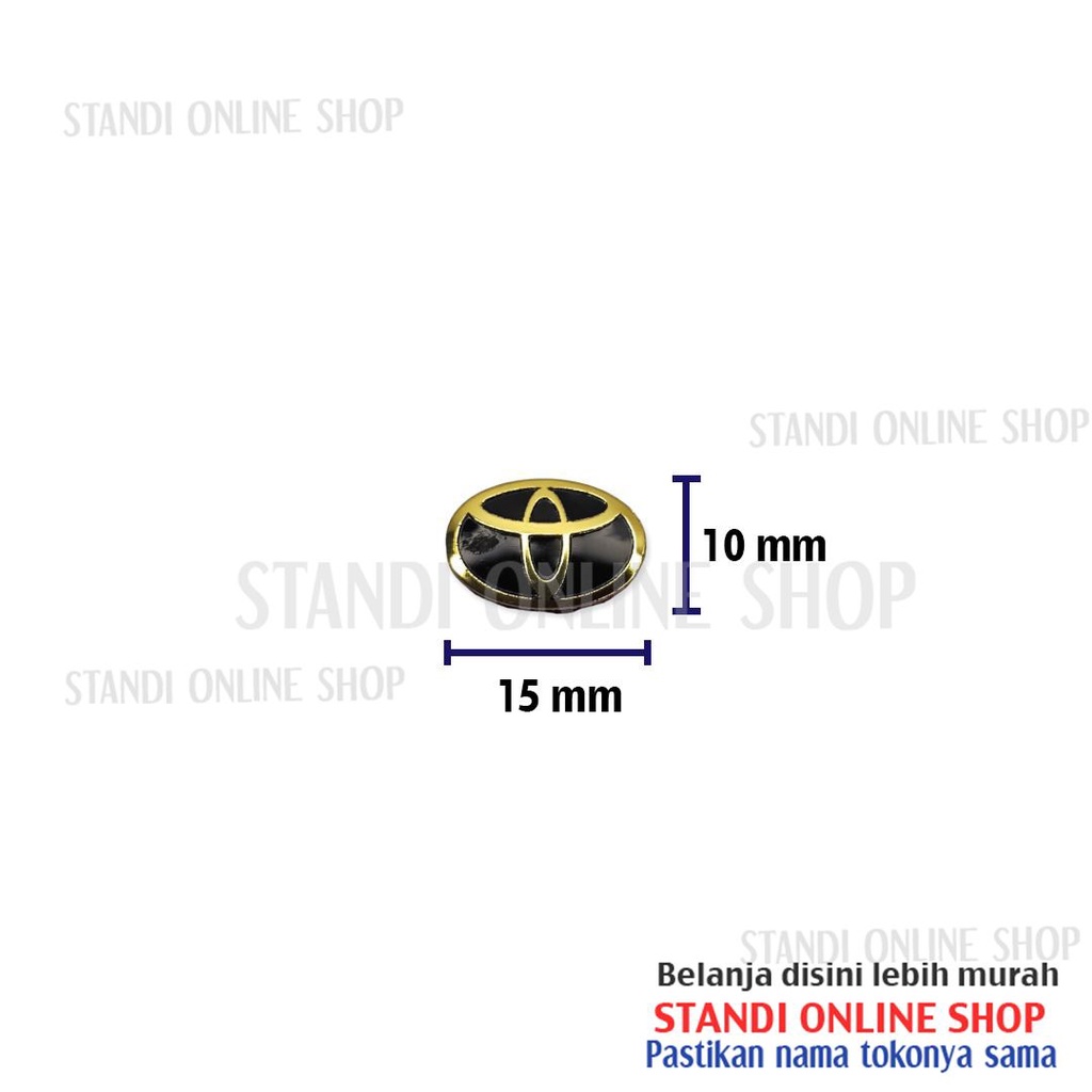 Jual Emblem Kunci Sticker Aluminium Logo Oval Lonjong 15mm Kunci Toyota ...