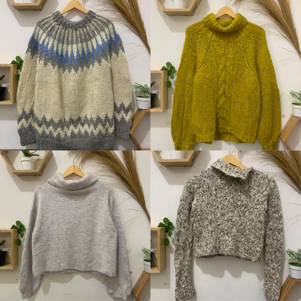 Jual BATCH-11 SWEATER RAJUT TEBAL / SWEATER CARDIGAN PRELOVED / SWEATER ...