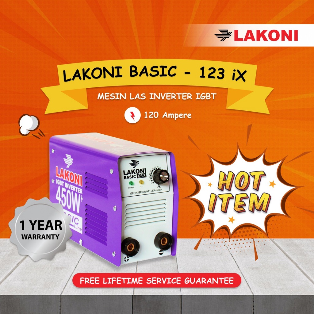 Jual MESIN LAS LAKONI BASIC 123 IX / INVERTER LAS BASIC 123X 450WATT ...
