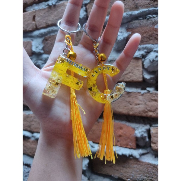 Jual Gantungan Kunci Keychain Alphabet Huruf Inisial Nama (Custom ...