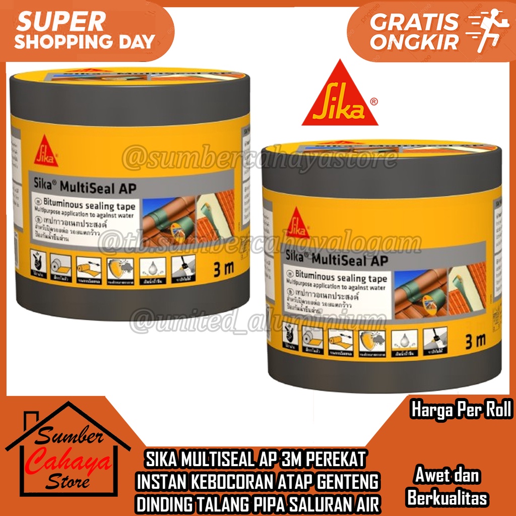 Jual SIKA MULTISEAL AP 10CM X 3M PEREKAT MULTIGUNA INSTAN KEBOCORAN ...