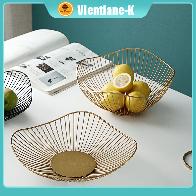 Jual Besar Gold Fruit Basket / Fruit Tray / Wadah Buah / Keranjang Buah ...