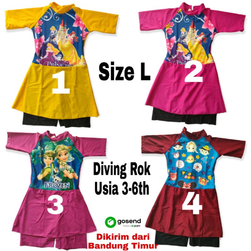 Jual Baju Renang Rok untuk Usia 3-6th || Diving Rok Anak | Shopee Indonesia