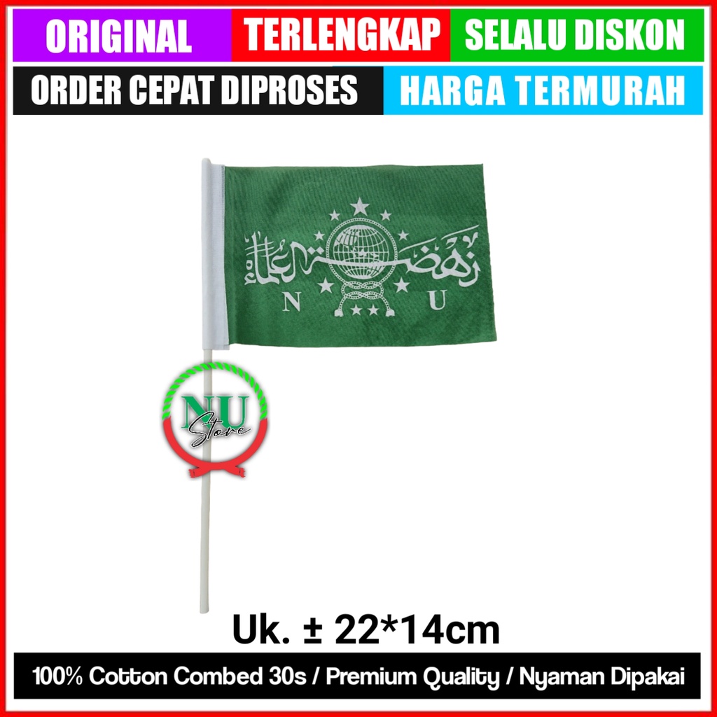 Jual Bendera NU Nahdlatul Ulama Stik / Bendera Hubbul Wathon Minal Iman ...