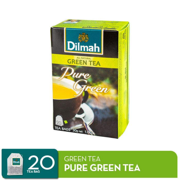 Jual Sale Dilmah Pure Greentea - Teh Celup /TEH DIET/TEH PELANGSING/TEH ...