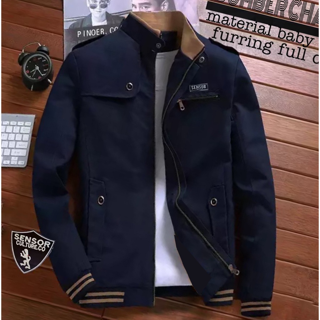 Jual Jaket Bomber Pria Tahan Angin Casual Canvas SS ORIGINAL | Shopee ...