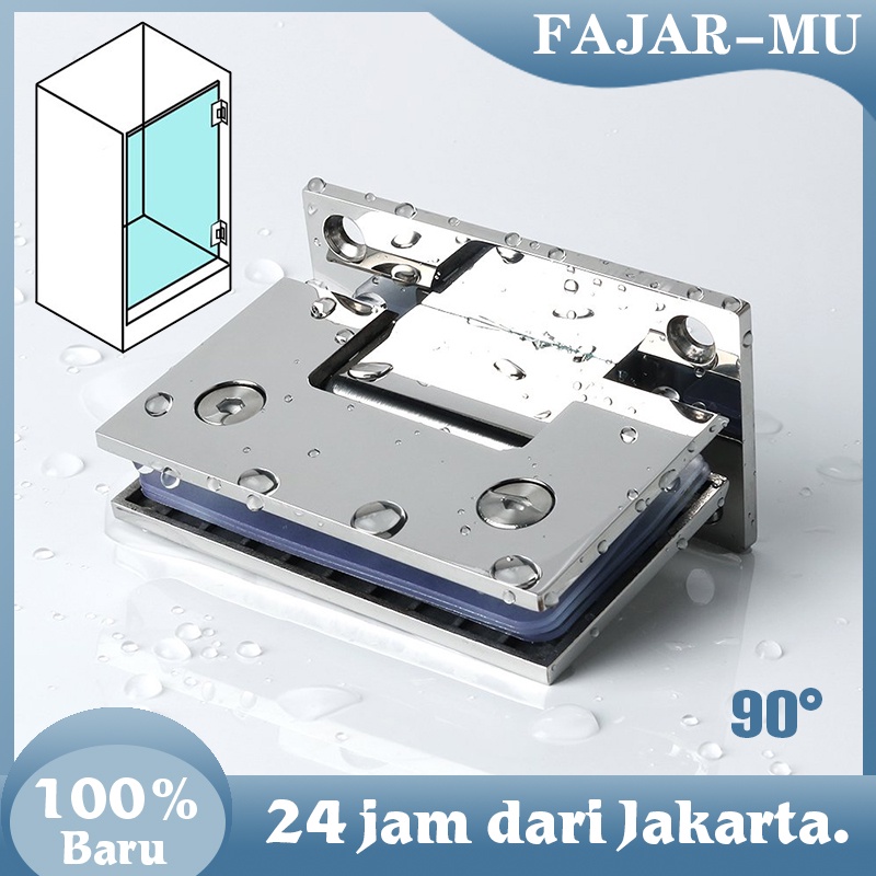 Jual SUS 304 Engsel Pintu Kaca Ke Tembok Shower Hinges Glass Door ...