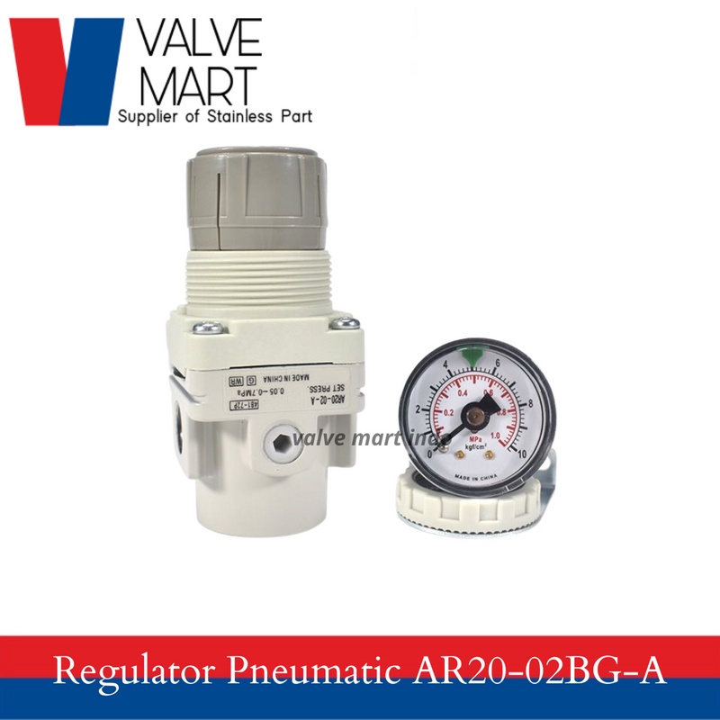 Jual Regulator Pneumatic AR20-02BG-A SMC | Shopee Indonesia