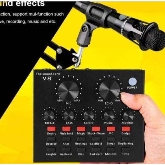 Jual Soundcard Bluetooth Audio Interface V8 Audio Soundcard | Shopee ...