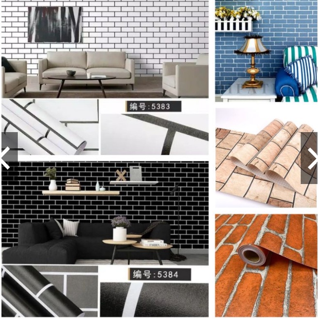 Jual Wallpaper Dinding BATU BATA Hitam Walpaper Sticker Tembok Dapur ...