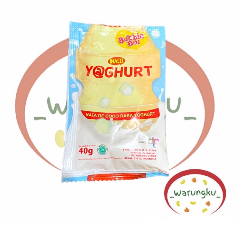 Jual Inaco YOGHURT Bubble Boi 40gr Minuman Nata De Coco Sari Kelapa ...