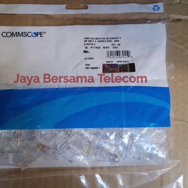 Jual Konektor RJ 45 Cat.5e AMP Commscope Original @50pcs | Shopee Indonesia