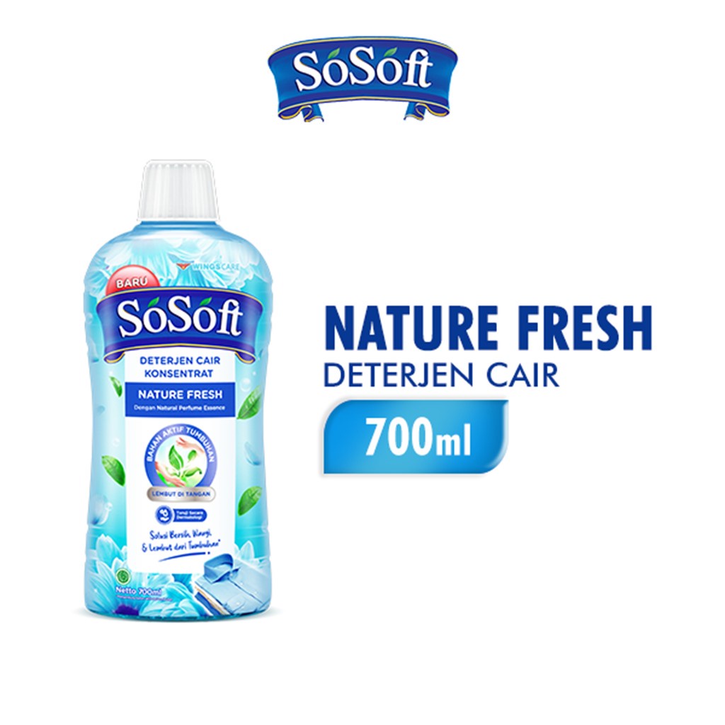 Jual So Soft Deterjen Cair Rose & Waterlily Botol 700 ml | Shopee Indonesia