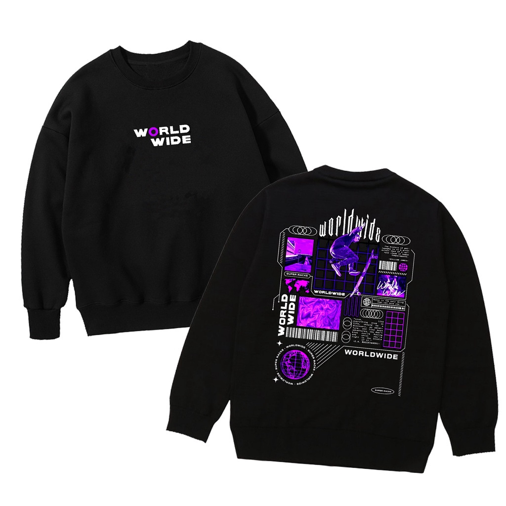 Jual Sweater Crewneck Pria Distro Original Hitam Switer Oblong Cowok ...